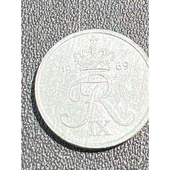 Accents | 1969 Denmark 1 Ore Coin With Crown Monogram Design | Poshmark